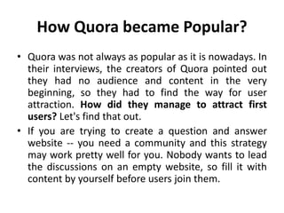 How to Build a Question and Answer Website Like Quora? | PPSX