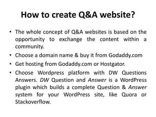 How to Build a Question and Answer Website Like Quora? | PPSX