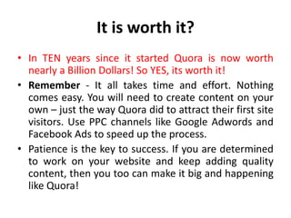 How to Build a Question and Answer Website Like Quora? | PPSX