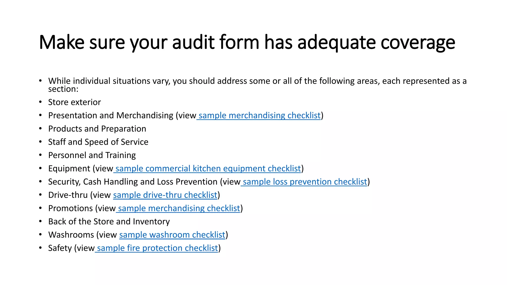 How to build a retail audit checklist | PPTX