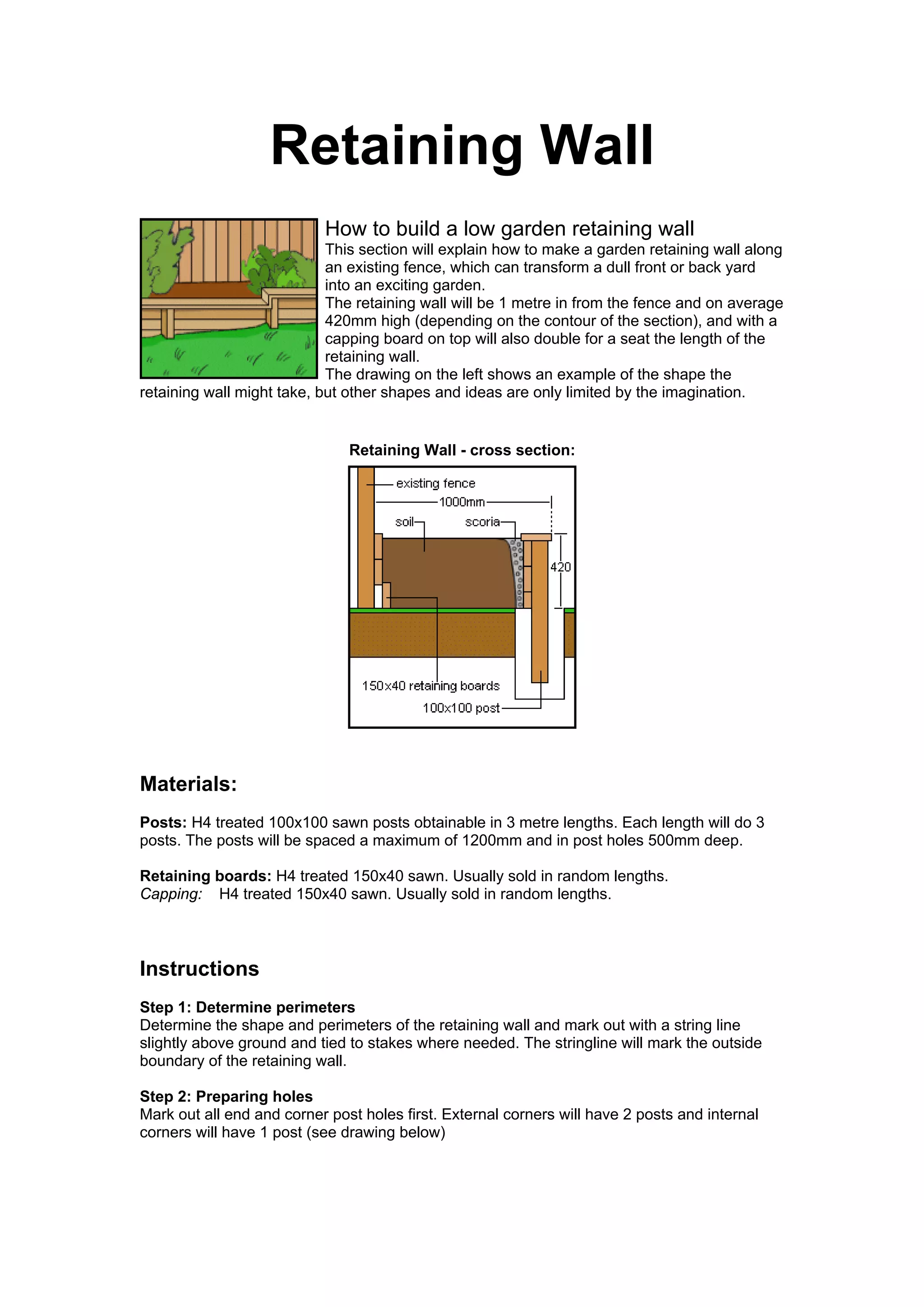 How to build a retaining wall | PDF