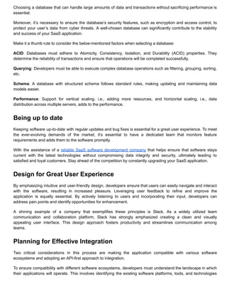 How to Build A SaaS Application? | PDF | Databases | Computer Software ...
