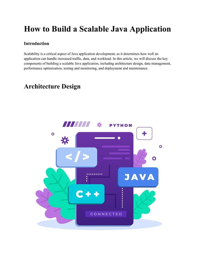 How to Build a Scalable Java Application | PDF