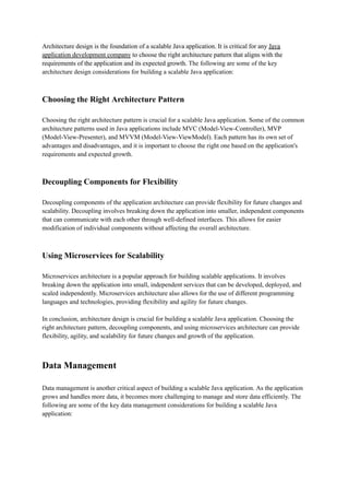 How to Build a Scalable Java Application | PDF