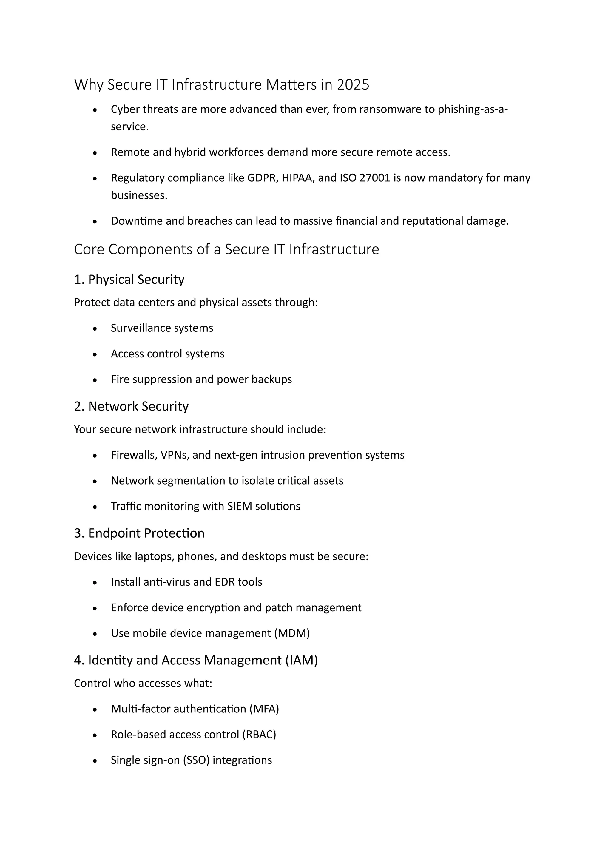 How to Build a Secure IT Infrastructure in 2025. | PDF