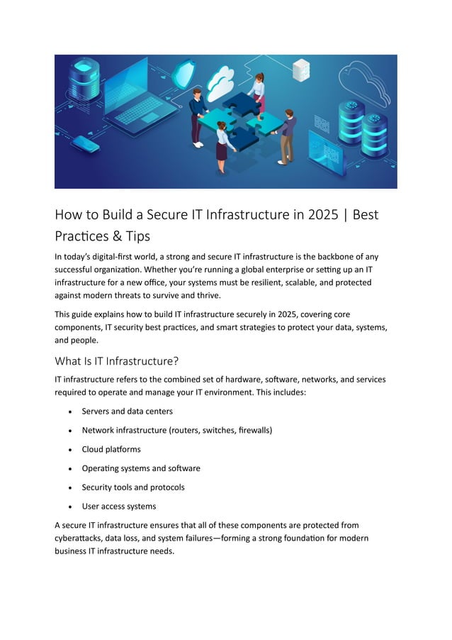 How to Build a Secure IT Infrastructure in 2025. | PDF