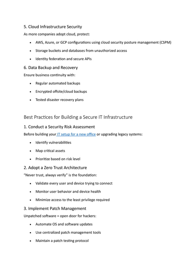 How to Build a Secure IT Infrastructure in 2025. | PDF