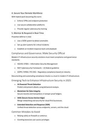 How to Build a Secure IT Infrastructure in 2025. | PDF