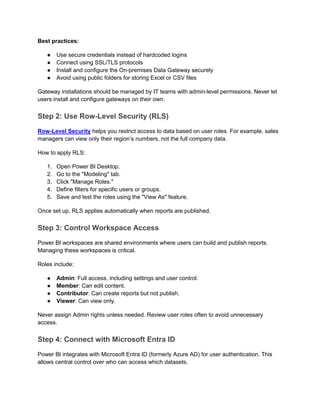 A Comprehensive Guide to Building a Secure Power BI Solution | PDF