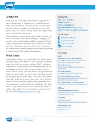 How to build a social media campaign optify | PDF