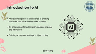 How to Build a Solid Artificial Intelligence Foundation | IABAC | PDF