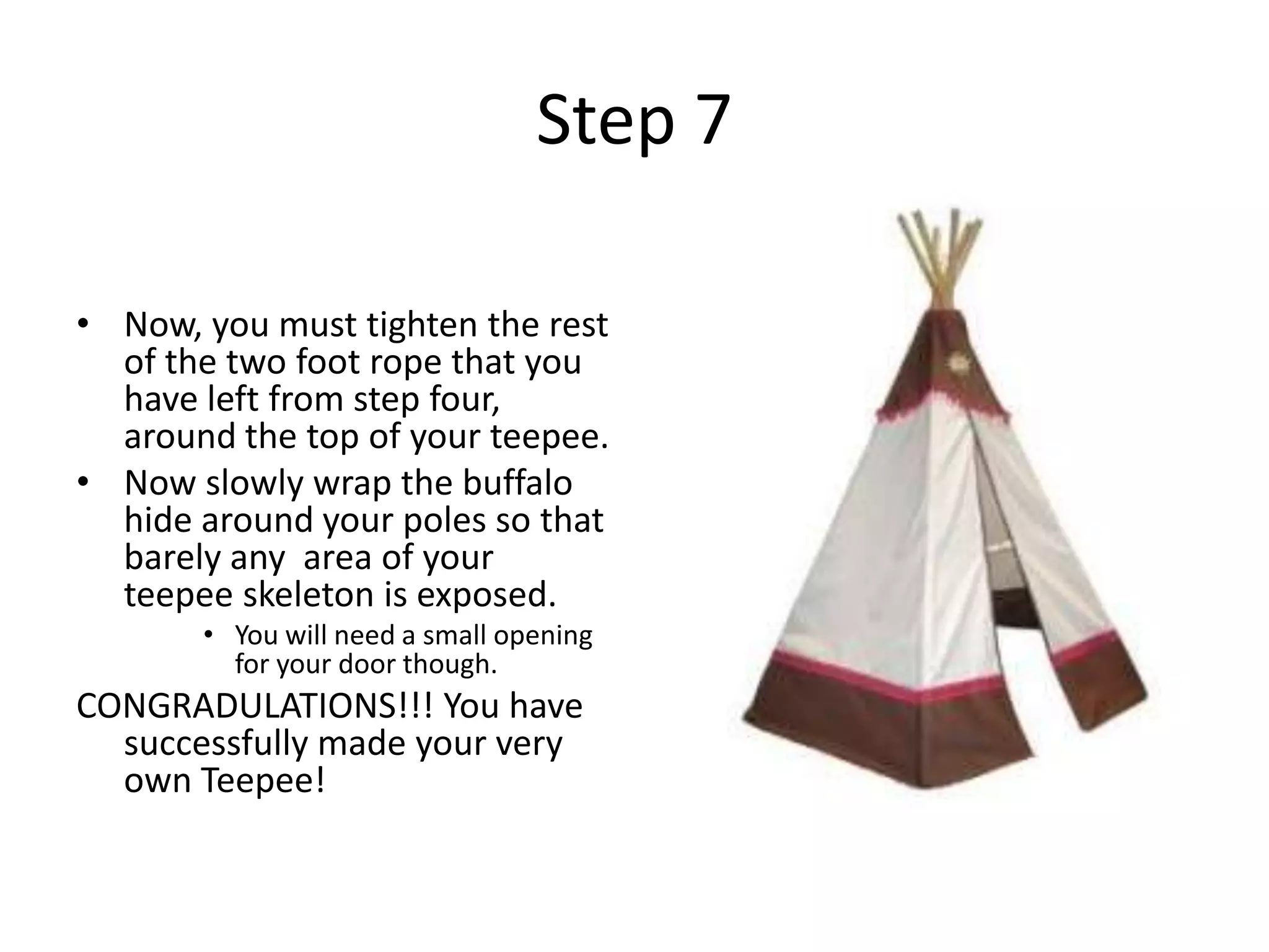 How to Build a Teepee | PPTX