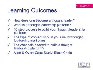 How to build a thought leadership platform | PPTX