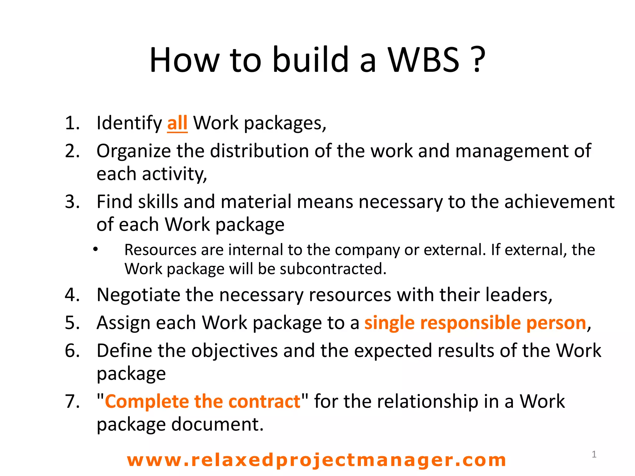 How to build a wbs? | PPTX