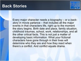 How to build characters in short stories 120 | PPT