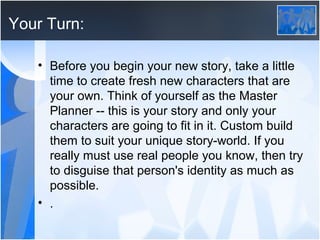How to build characters in short stories 120 | PPT