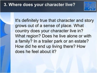 How to build characters in short stories 120 | PPT