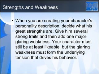 How to build characters in short stories 120 | PPT