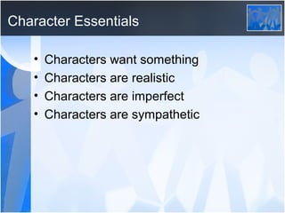 How to build characters in short stories 120 | PPT