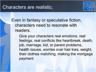 How to build characters in short stories 120 | PPT