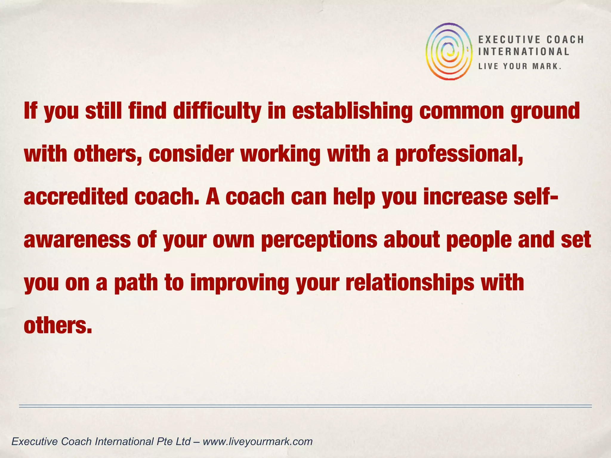 How to build common ground with people | PPT