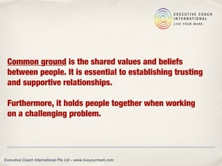How to build common ground with people | PPT
