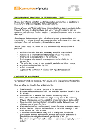 How to build CoPs in local government | PDF