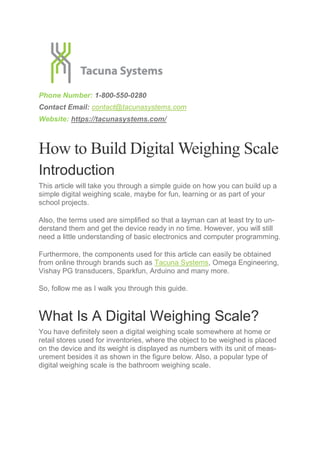 How to Build Digital Weighing Scales | PDF