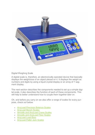 How to Build Digital Weighing Scales | PDF