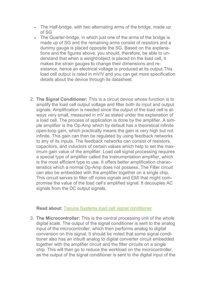 How to Build Digital Weighing Scales | PDF