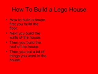 How To Build Legos | PPT