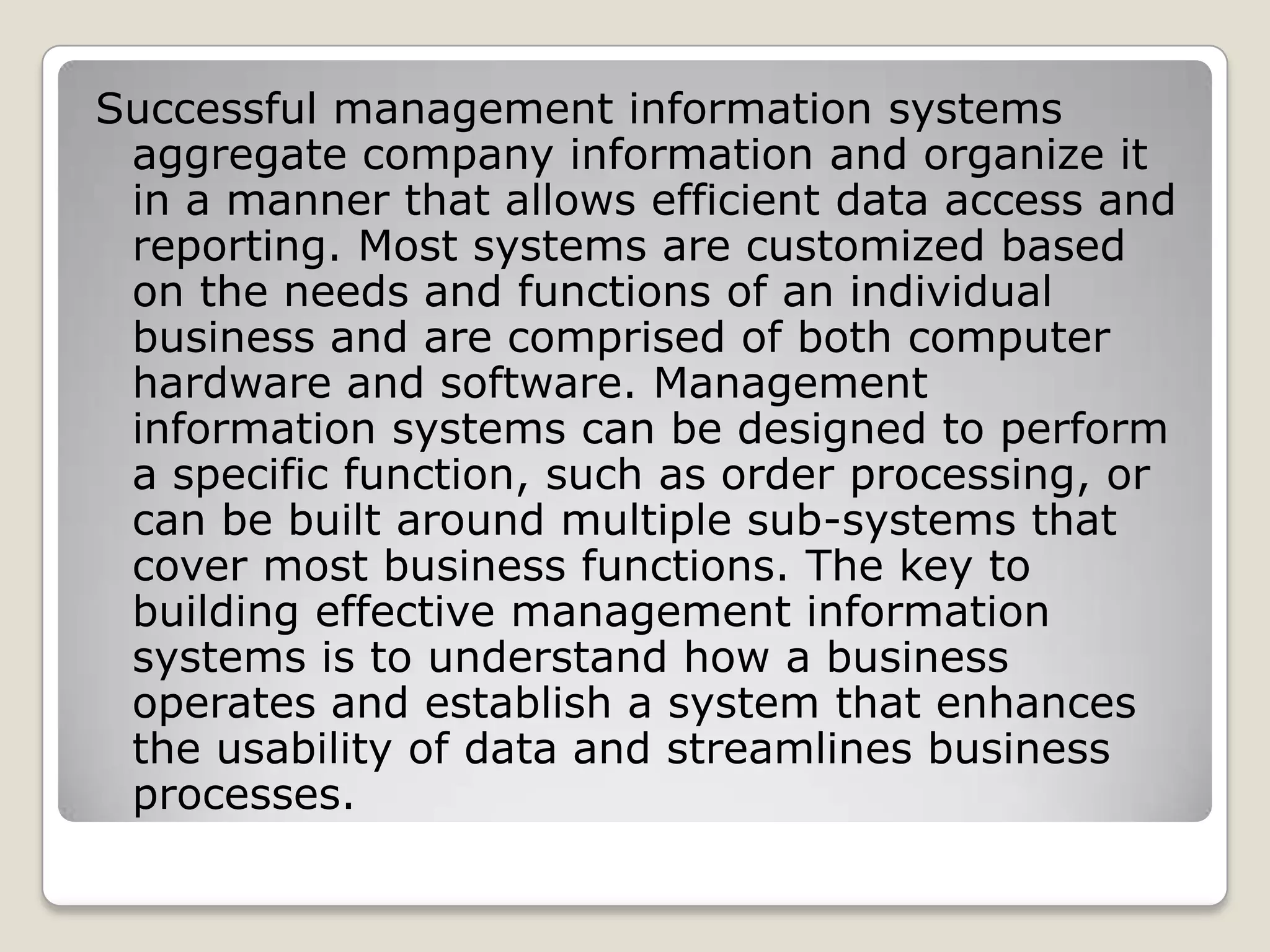 How to build management information system | PPSX