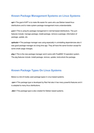 How to Build Package in Linux Based Systems. | PDF