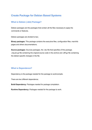 How to Build Package in Linux Based Systems. | PDF