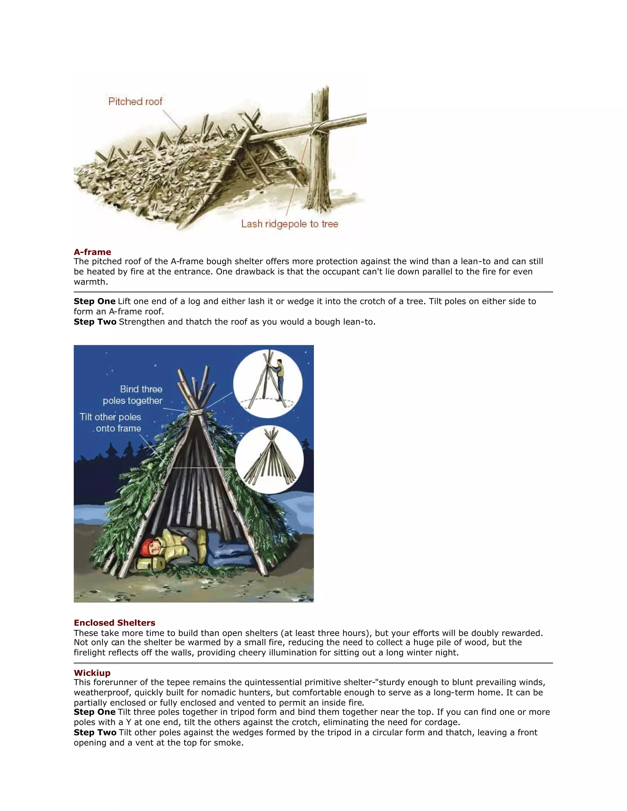 How to build primitive shelters | PDF