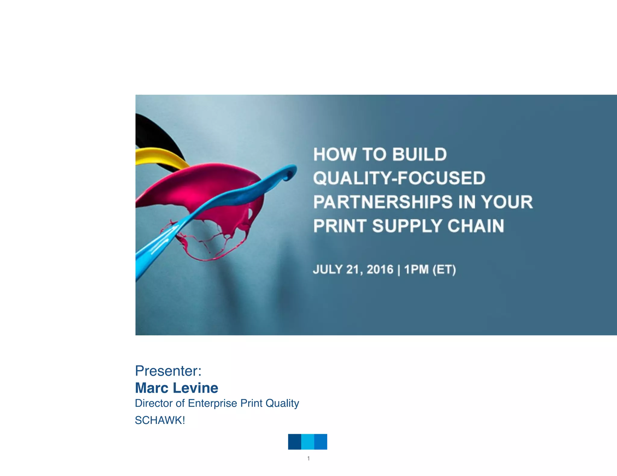 Marc Levine Live Webinar: How to Build Quality-Focused Partnerships in ...