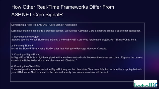 How To Build Real Time Applications With Aspnet Core Signalr Pptx
