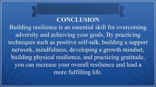 How To Build Resilience Techniques For Overcoming Adversity Ppt