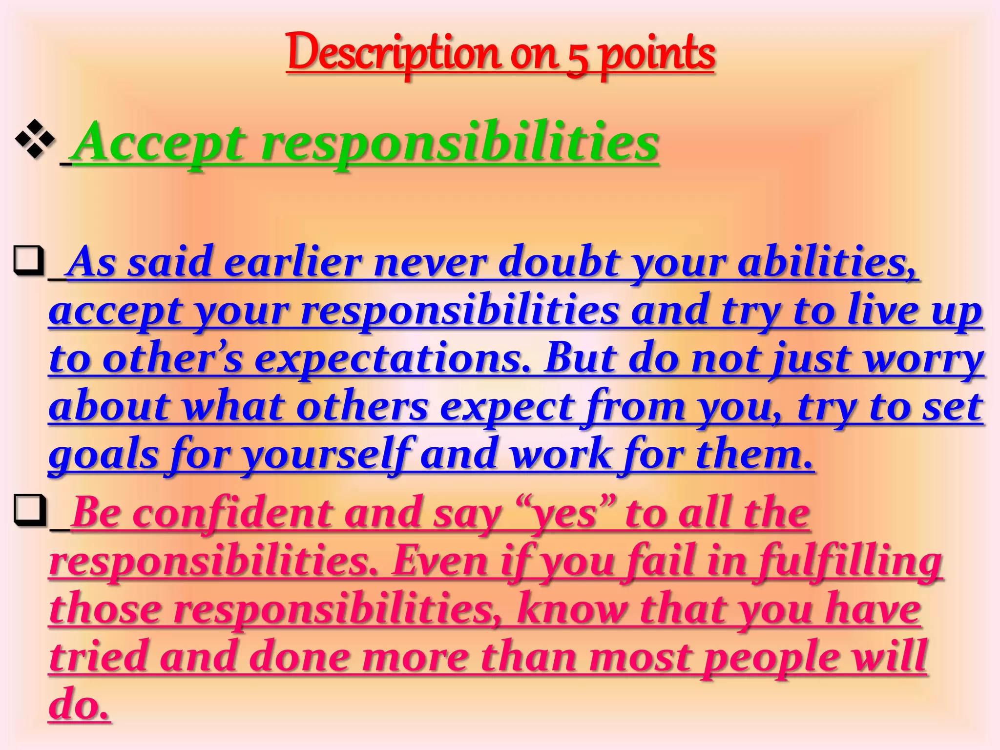 How to build self confidence and esteem life skills ppt | PPTX