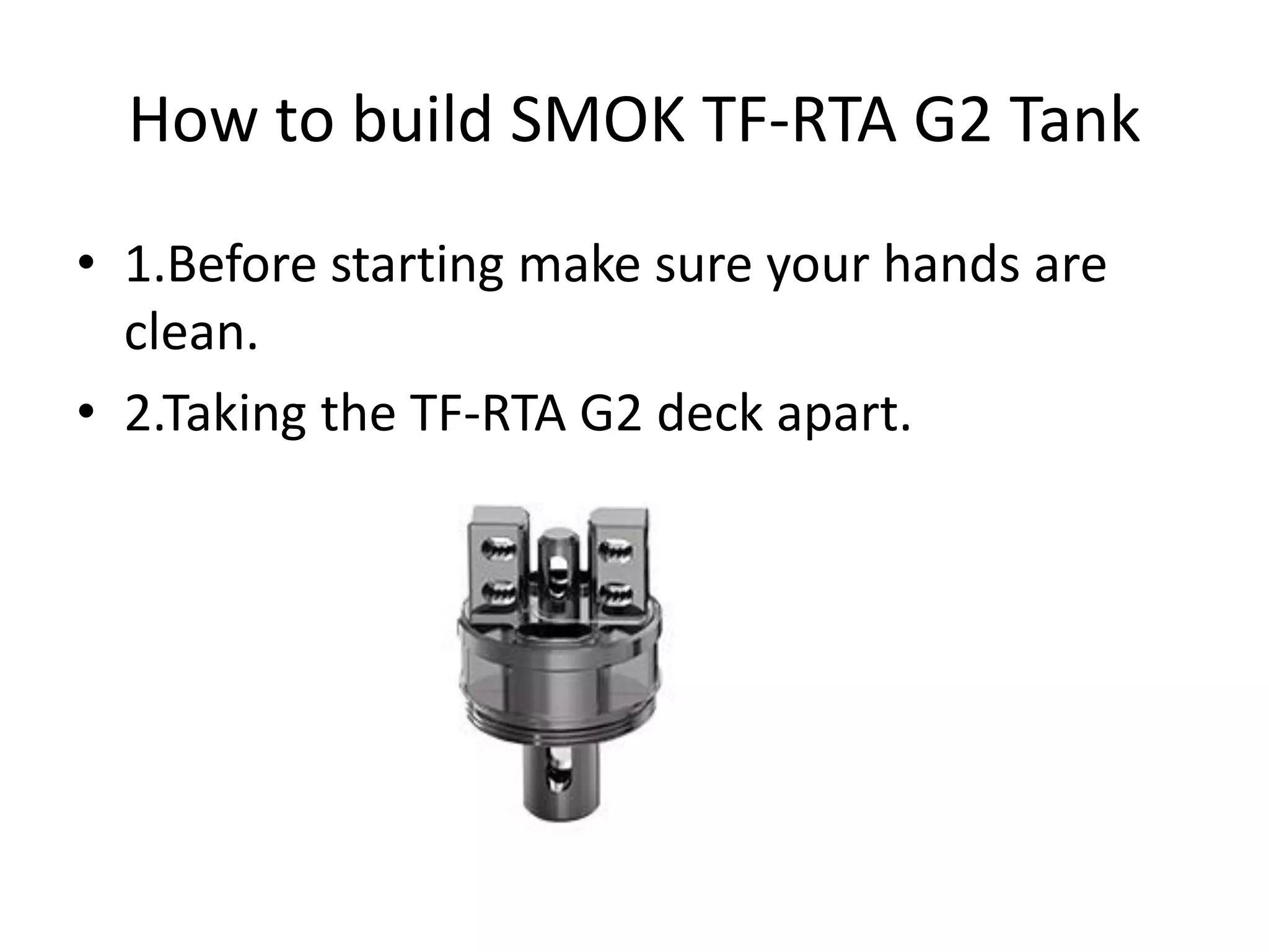 How to build smok tf rta g4/g2 tank | PDF