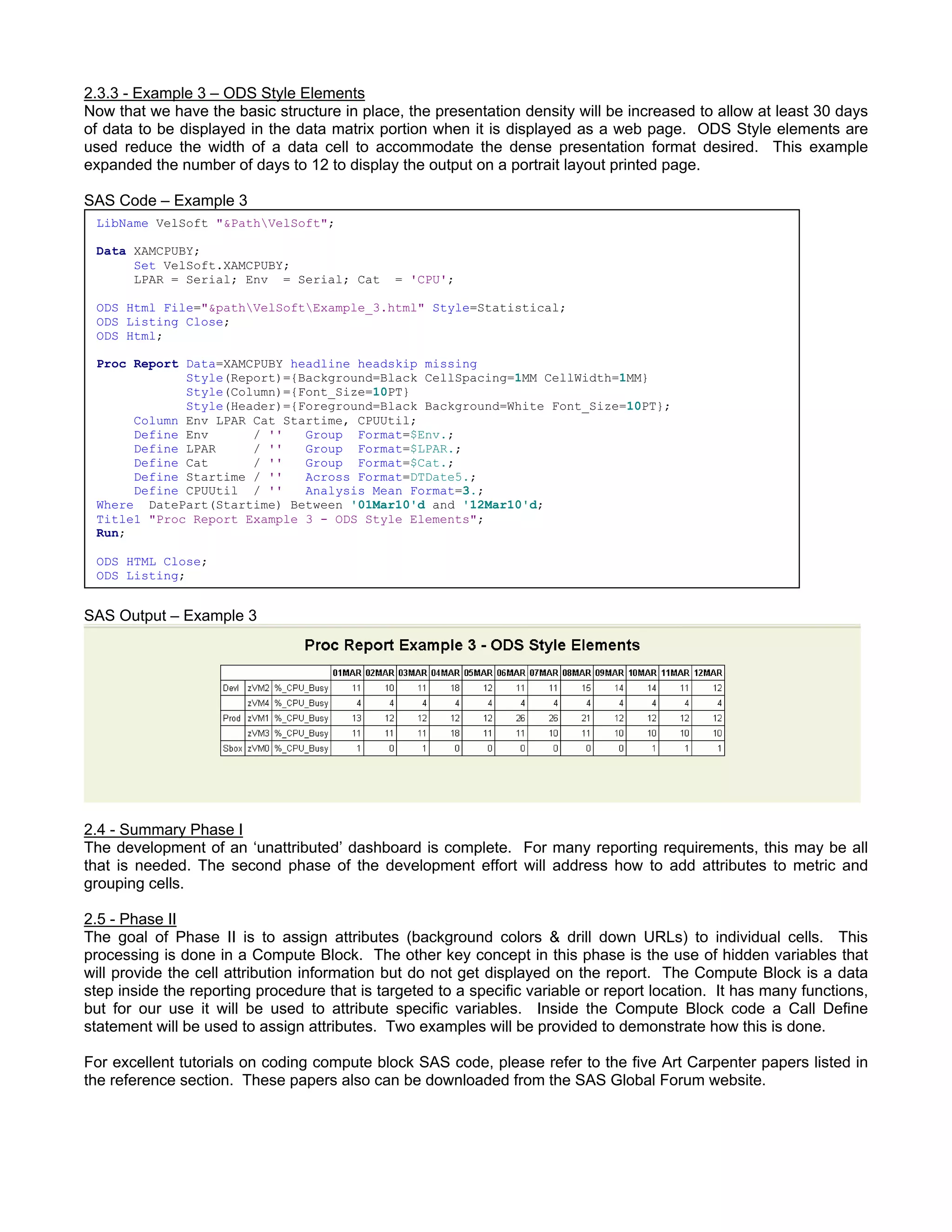 How To Build Tabular Dashboards Using Proc Report Pdf Databases