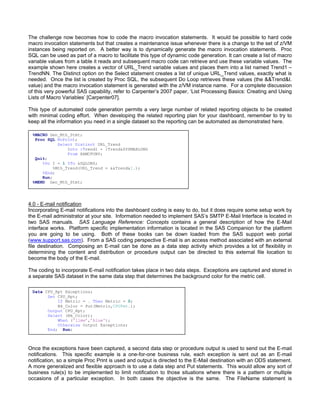 How to build tabular dashboards using proc report | PDF | Databases | Computer Software and ...