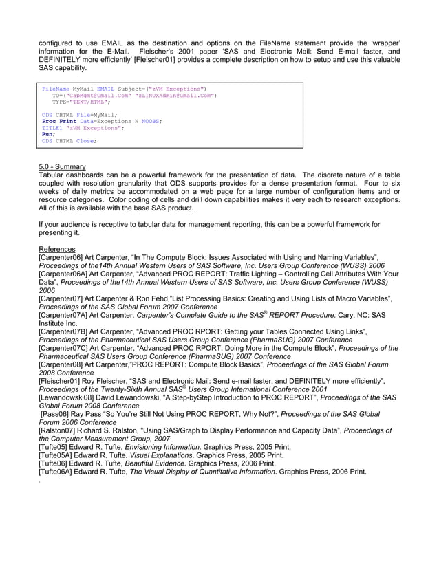 How To Build Tabular Dashboards Using Proc Report Pdf Databases