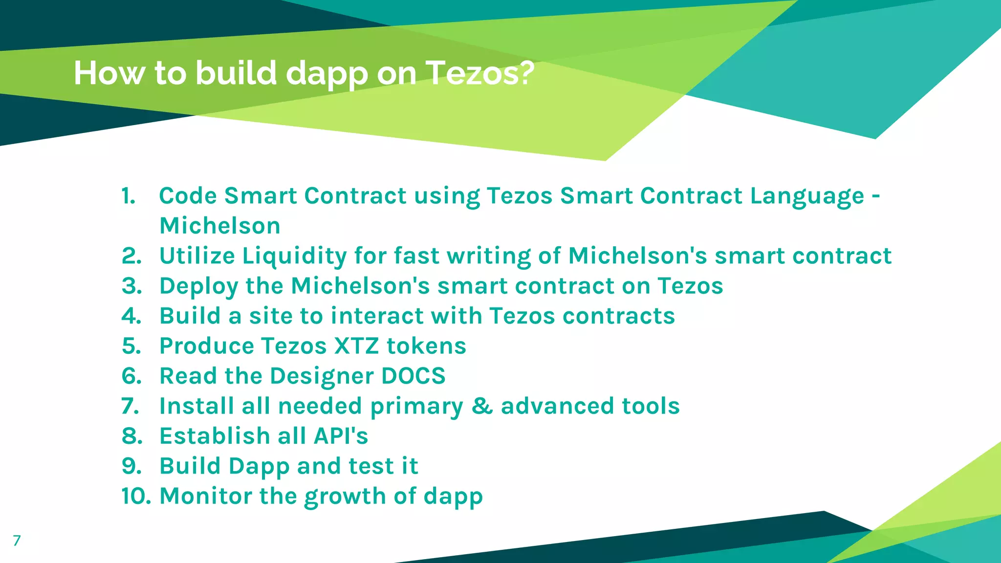 How to build tezos dapp | PPT