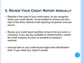 How to build your credit score | PPTX | Credit Cards | Personal Debt