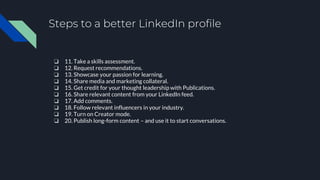How to Build Your Linkedin Profile To Get Jobs.pptx