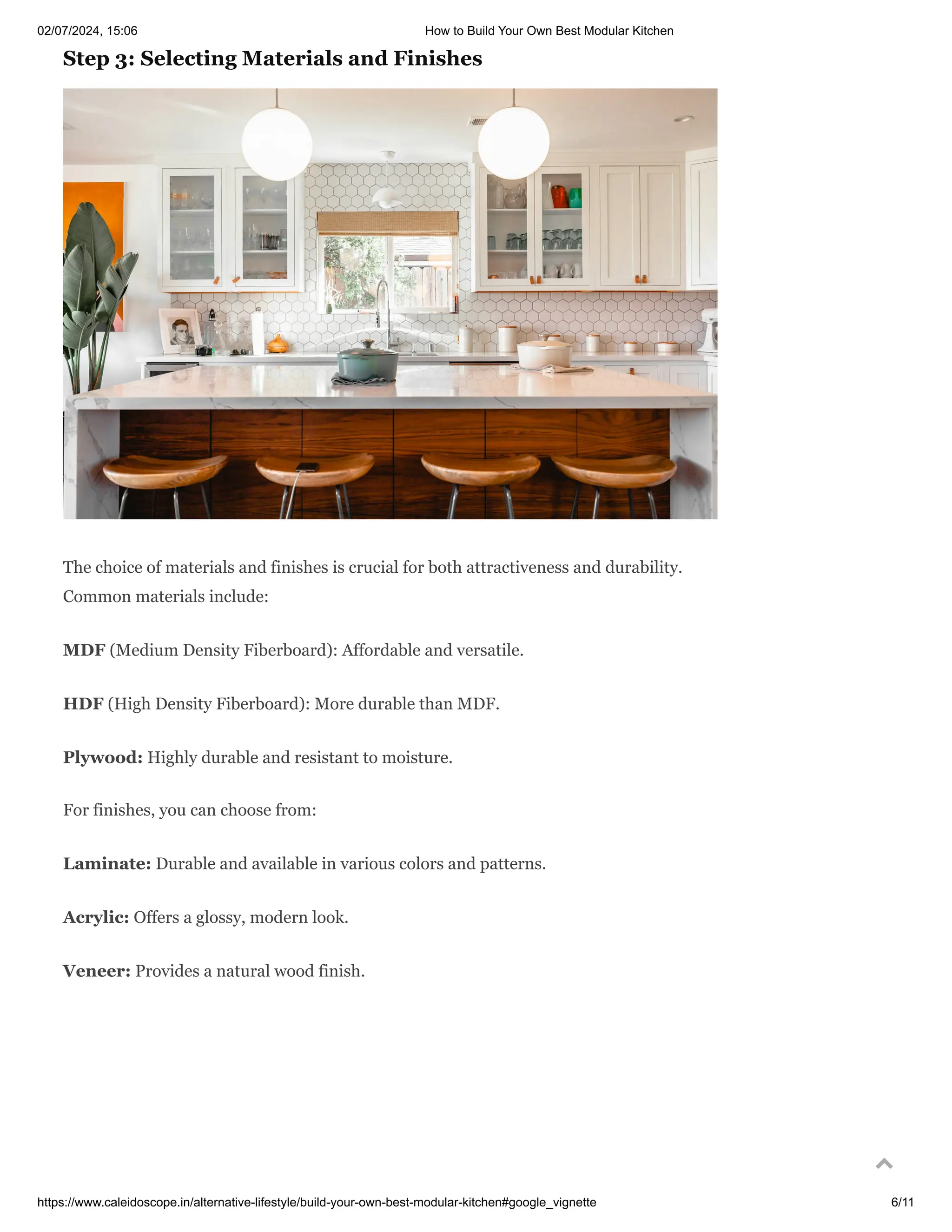 How to Build Your Own Best Modular Kitchen | PDF