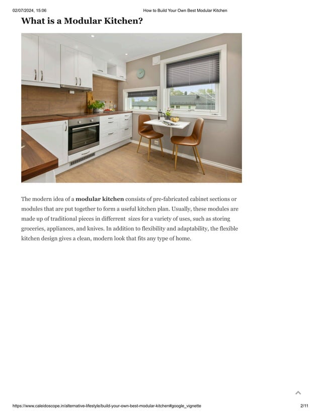 How to Build Your Own Best Modular Kitchen | PDF