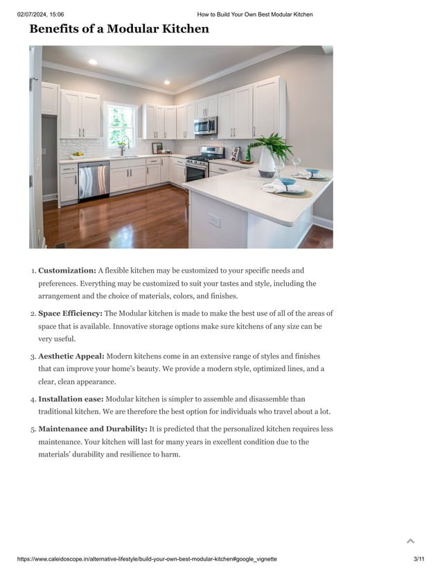 How to Build Your Own Best Modular Kitchen | PDF