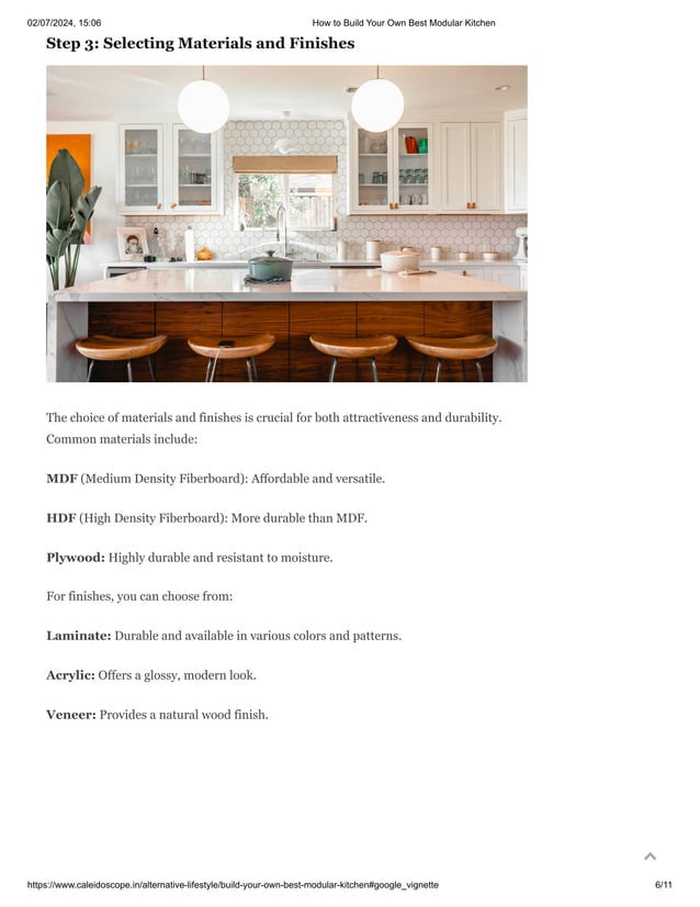 How to Build Your Own Best Modular Kitchen | PDF